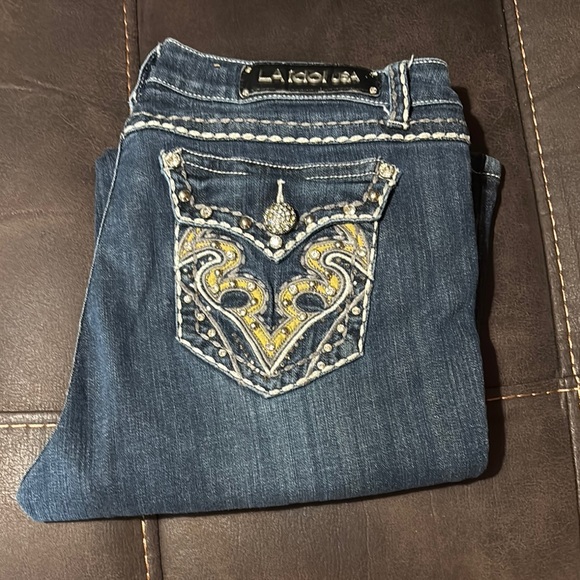 L.A. idol | Jeans | La Idol Womens Blue Jeans With Embellished Pocket ...